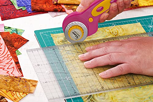 Ultima 45mm Rotary Cutter Kit β Ergonomic Rotary Cutter with 8 SKS-7 Steel Blades, Straight & Pattern-Cut