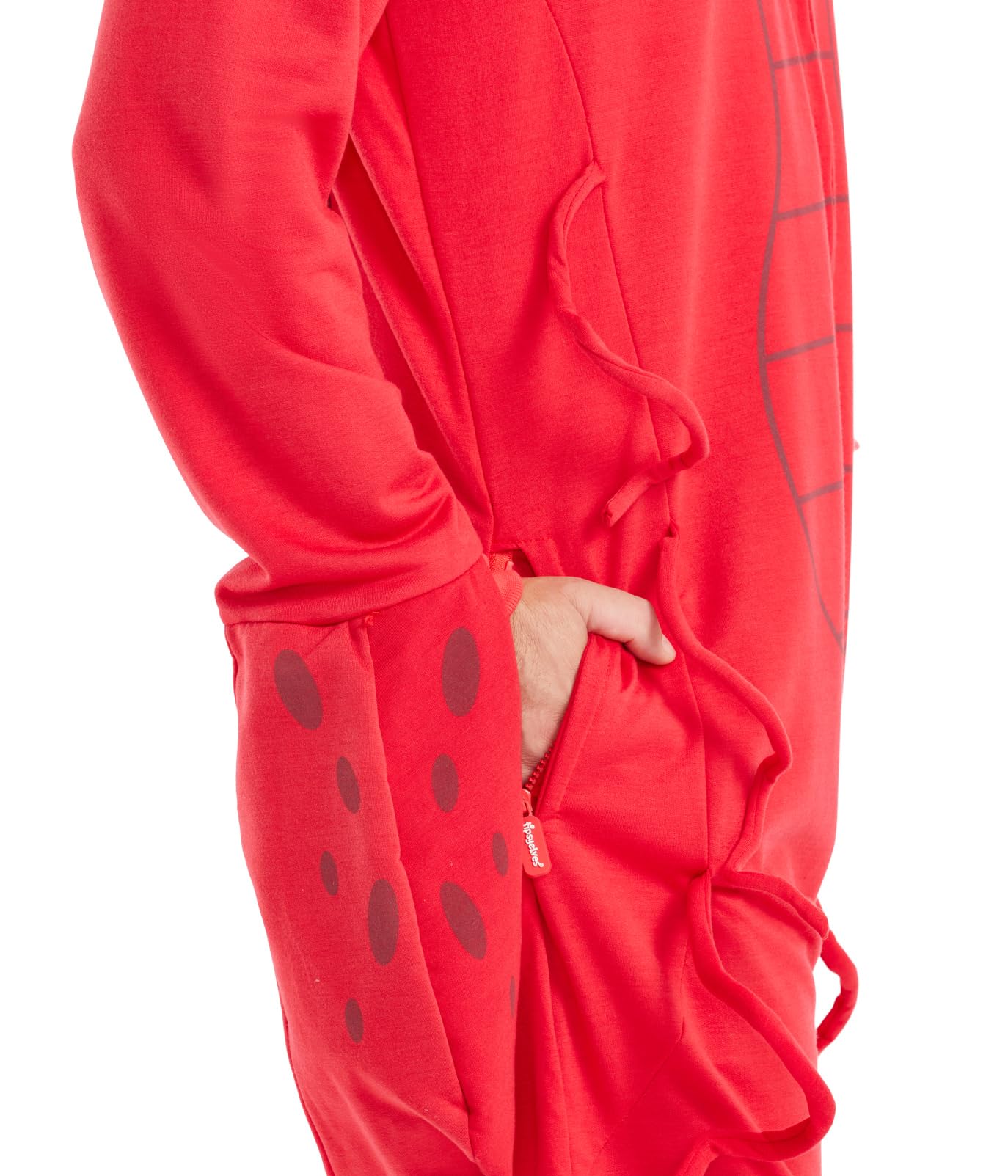 Tipsy Elves' Men's Lobster Costume - Red Sea Crustacean Halloween Jumpsuit Size Large