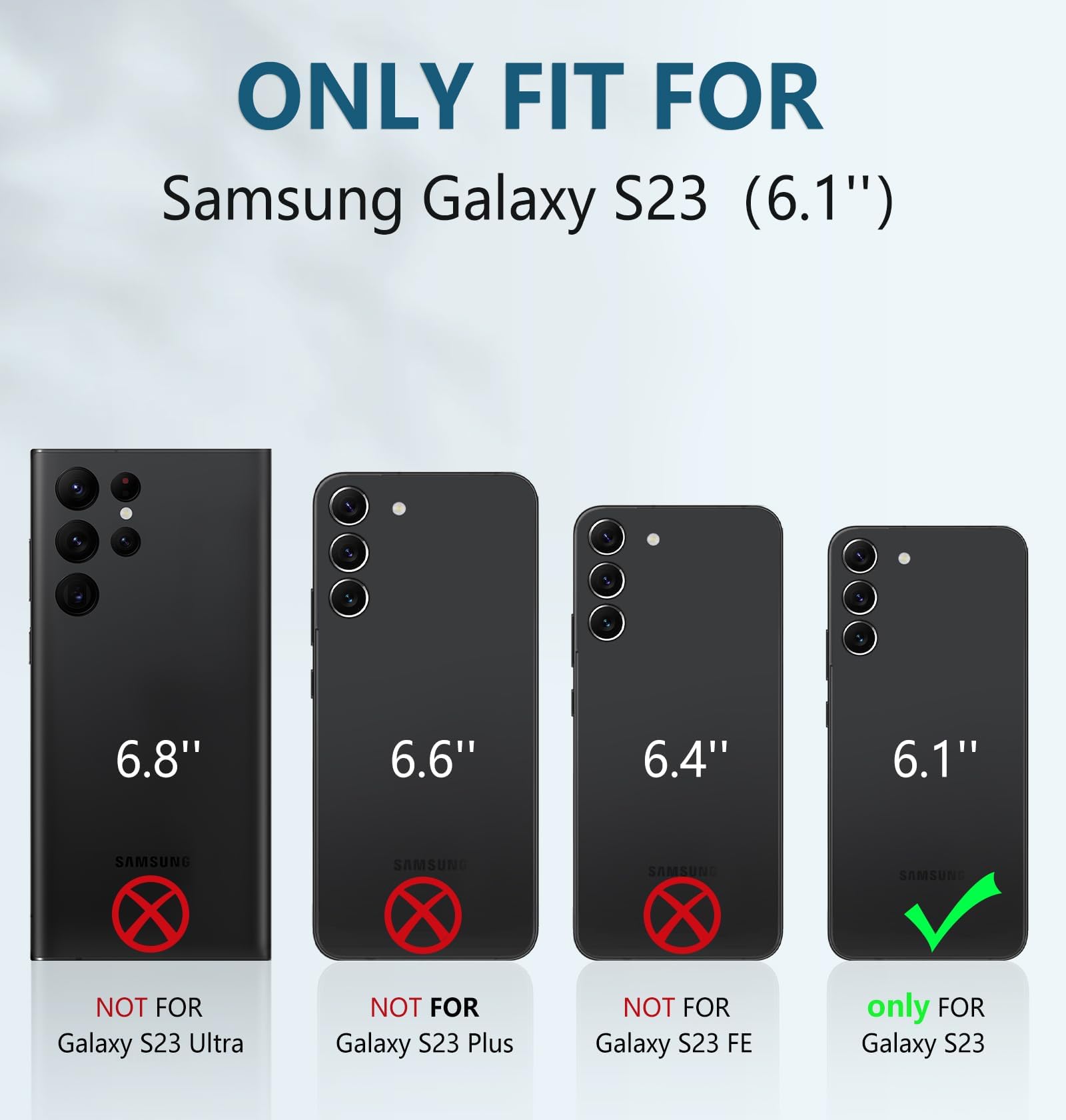 FNTCASE for Samsung Galaxy S23 Case: Military Grade Drop Protection Rugged Protective S23 5G Cell Phone Cover with Kickstand & Slide | Shockproof TPU Matte Textured Sturdy Bumper Cases 6.1'' - Blue