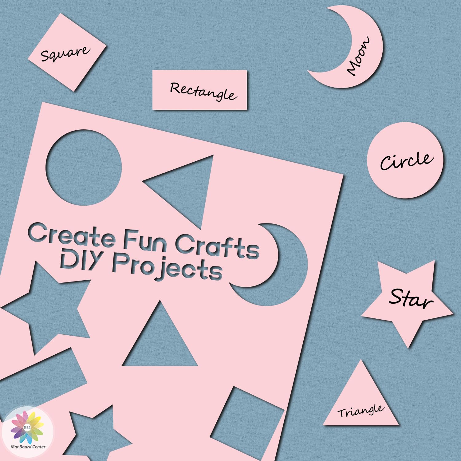 Mat Board Center, 10 Pack 16x20 Mixed Color Uncut Mat Boards/Backing Matt Boards for Crafts, Frames, Photos and More