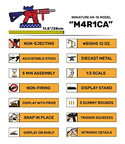 GoatGuns Miniature USA AR 15 Model | 1:3 Scale Diecast Metal Build Kit