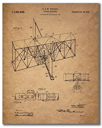 Wright Brothers Patent Prints (8x10 - Set of Four Prints)