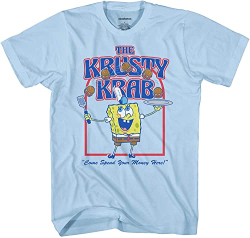 SpongeBob SquarePants Mens' The Krusty Krab Come Spend Your Money T-Shirt, 2X-Large