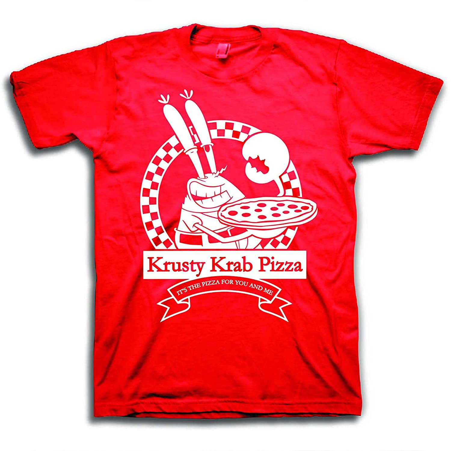 Mens Spongebob Squarepants Classic Shirt - Spongebob Krusty Krab T-Shirt (Red, XX-Large)
