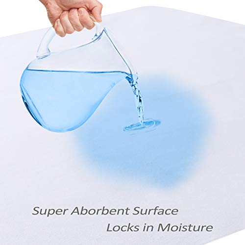 2 Pack Waterproof Crib Mattress Protector Pad Flannel Crib Protector Pad Incontinence Pad Wetting Reusable Waterproof Cover 100% Water Resistant Cotton Sheet Savers for Baby 27"*39"
