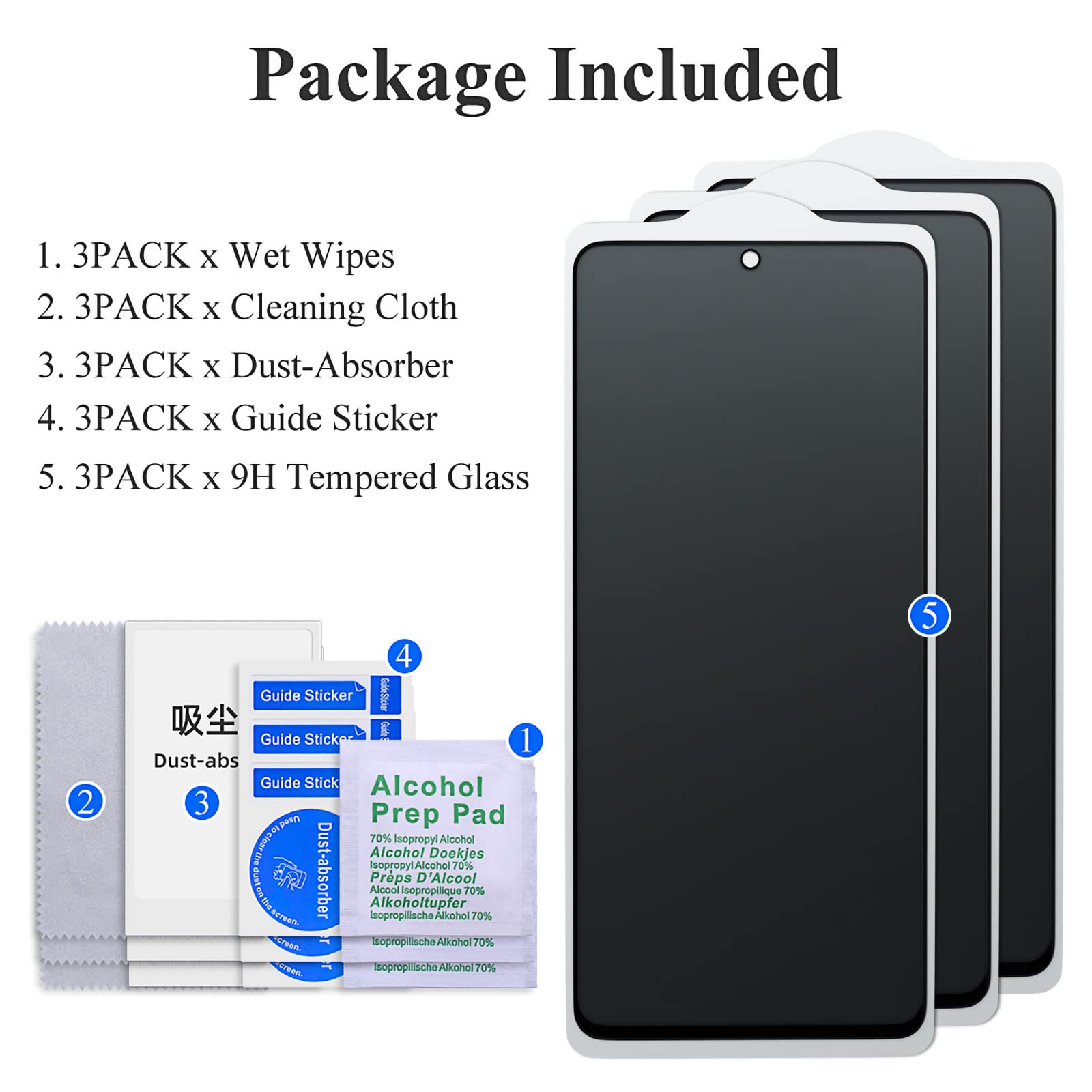AKABEILA [3 Pack] Privacy Screen Protector for Xiaomi Poco X4 Pro 5G Privacy Glass Full Coverage Anti Spy Tempered Glass Protective Film 6.67"