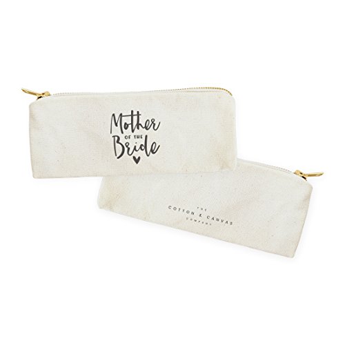 The Cotton & Canvas Co. Mother of The Bride Wedding Cosmetic Pouch, Pencil Case, Bridal Party Gift and Travel Make Up Pouch