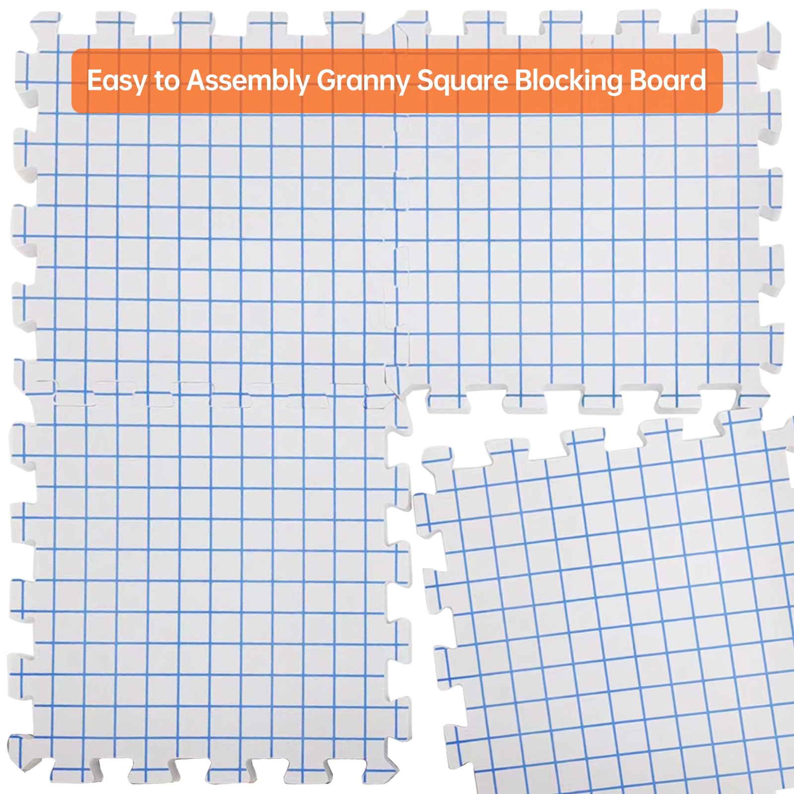 Blocking Mats for Knitting & Crochet Projects Crochet Blocking Board 9 Pack, Thickness 0.7 inches,150 T-Pins and 1 Storage Bag, Blocking Board for Crocheting Knitting Blocking Mats and Pins