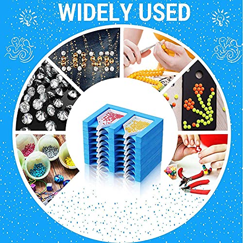 Kisty 16 Slots Diamond Painting Tray Organizer Diamond Painting Accessories Tray Diamond Painting Tools Kits Organizer Blue