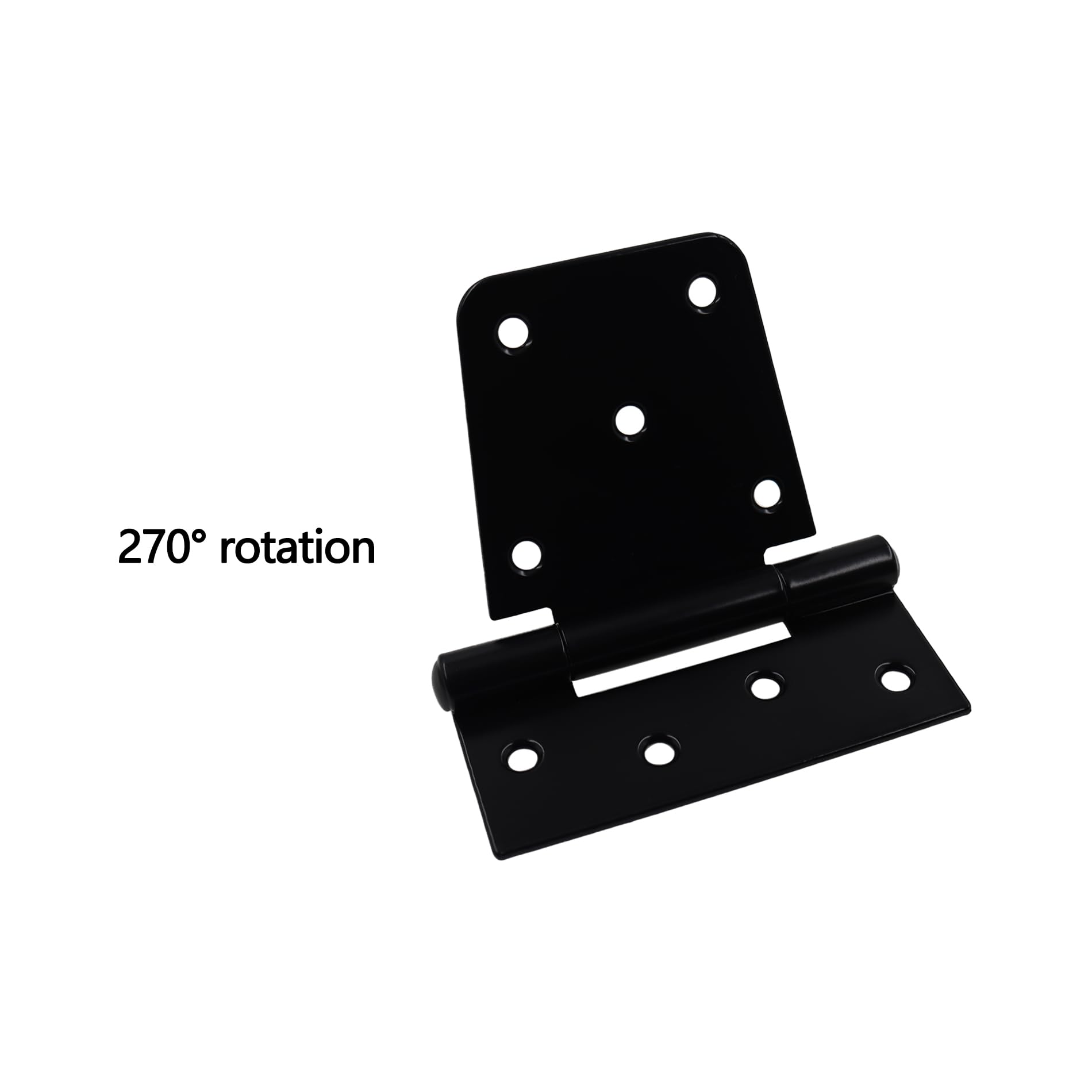 Self Closing Gate Hinges,TTZEZE Heavy Duty Hinges,Black Iron Square Barn Hinges,3.5 Inch Rustproof Shed Hinges Security Hinges,Wrought Hardware for Wood Fence Cabinet with Screws 3.5" - 4 Pack