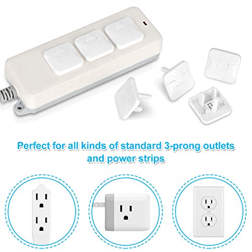 Outlet Covers (45 Pack) with Hidden Pull Handle Baby Proofing Plug Covers 3-Prong Child Safety Socket Covers Electrical Outlet Protectors Kid Proof Outlet Cap