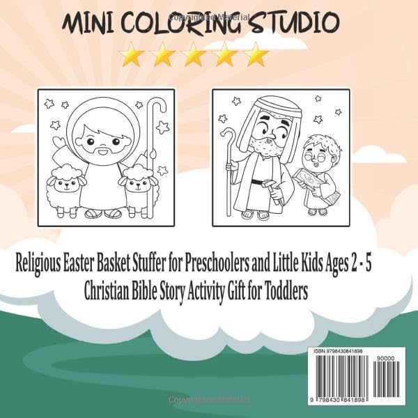 My First Easter Coloring Book: Religious Easter Basket Stuffer for Preschoolers and Little Kids Ages 2 - 5 | Christian Bible Story Activity Gift for Toddlers
