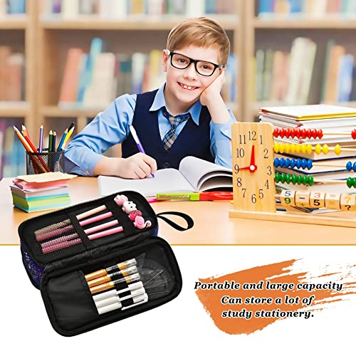 CHIFIGNO Constellation Pattern Space Galaxy Pencil Pen Case Big Capacity Office College School Pencil Pouch Organize Bag Crayon Box for Teens Boys Girls Adults Student