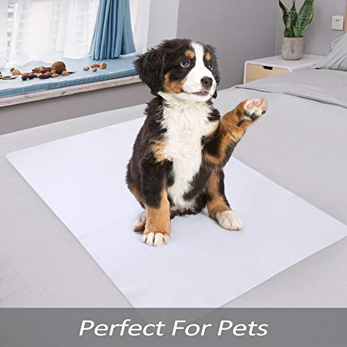 2 Pack Waterproof Crib Mattress Protector Pad Flannel Crib Protector Pad Incontinence Pad Wetting Reusable Waterproof Cover 100% Water Resistant Cotton Sheet Savers for Baby 27"*39"