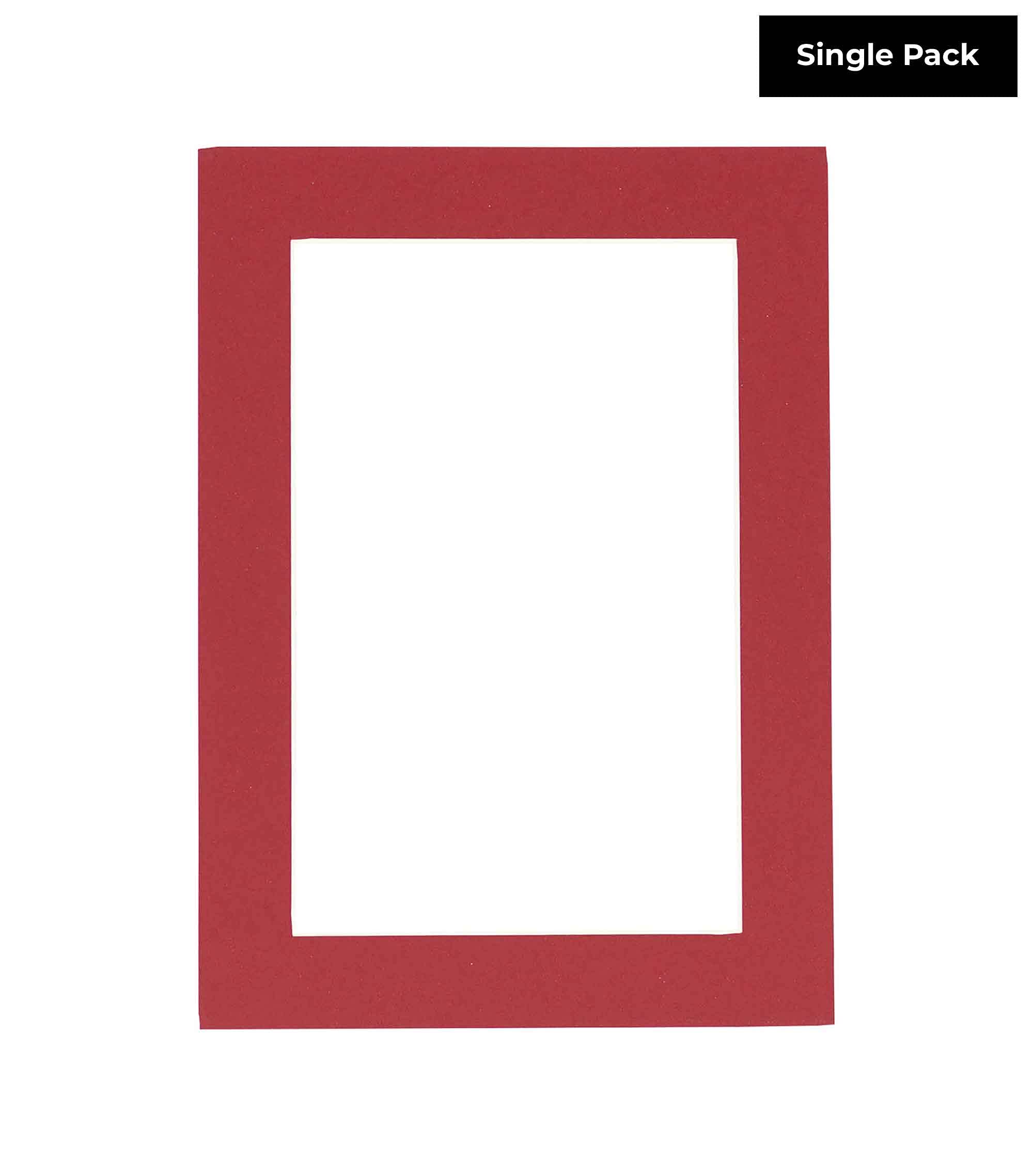 11x14 Mat for 8.5x11 Photo - Precut Deep Red Picture Matboard for Frames Measuring 11 x 14 Inches - Bevel Cut Matte to Display Art 8.5 x 11 Inches - Acid Free ONE MAT with Backing Board & Clear Bag