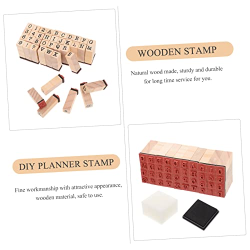 Toyvian 1 Set Diary Wooden Stamp Scrapbook Stamp Hand Account Stamp Decorative Wooden Rubber Stamp Letter Stamp Set Alphabet Stamps for Nativity Set for DIY Craft Stamp