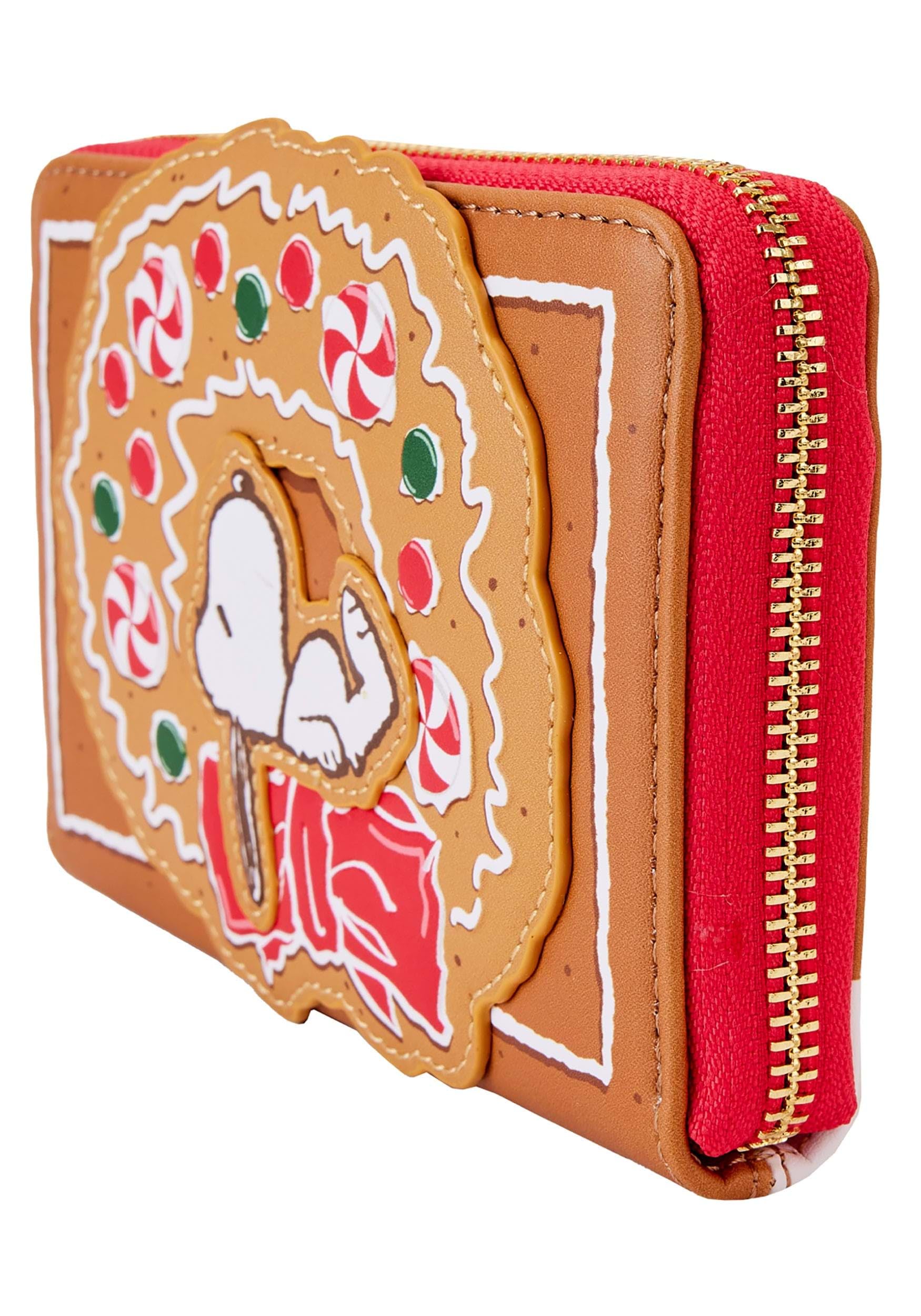 Loungefly Peanuts Snoopy Gingerbread Wreath Wallet Snoopy Standard