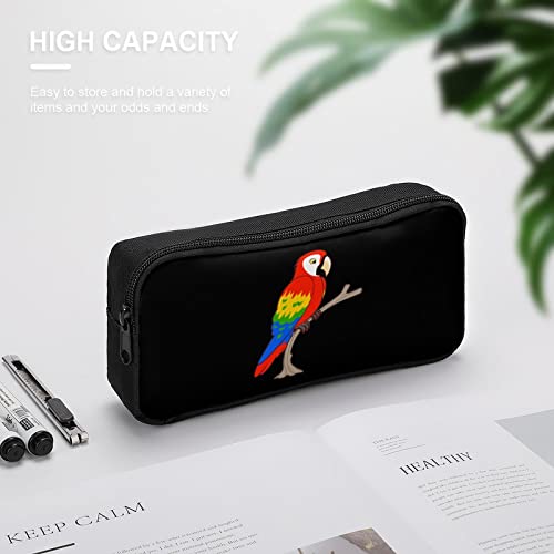 Cartoon Parrot Pencil Case Makeup Bag Big Capacity Pouch Organizer for Office College