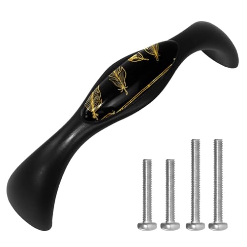 Pull Handle Fence Handle Long Cabinet Handles for Interior, Closet, Drawer, Outdoor, Garage, Golden Feather