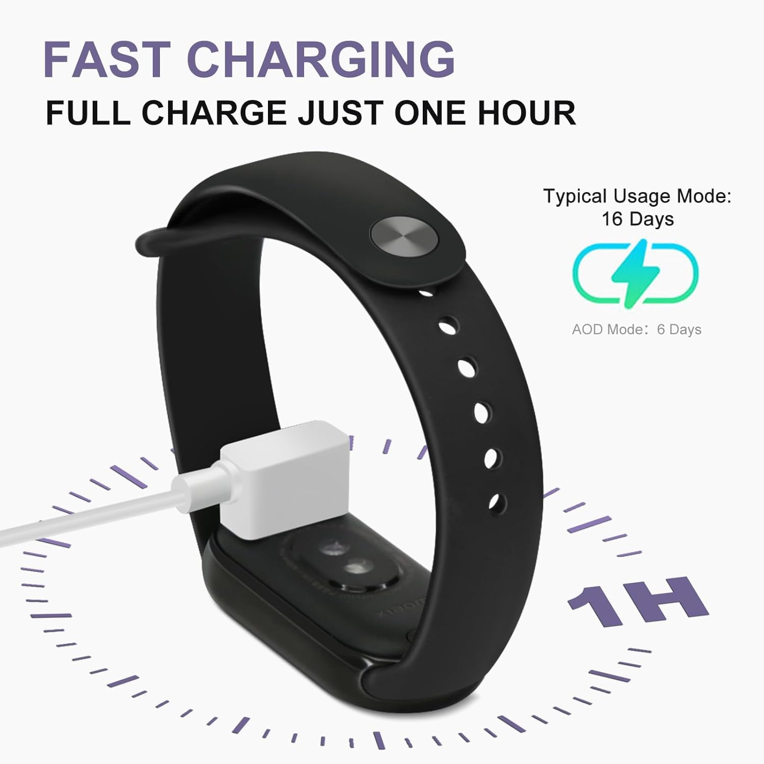 Xiaomi Mi Band 8 Smart Bracelet 1.62“ AMOLED Screen Heart Rate Blood Oxygen Bluetooth Sport Watch Fitness Traker Watch(Global Version Black) (M2239B1)