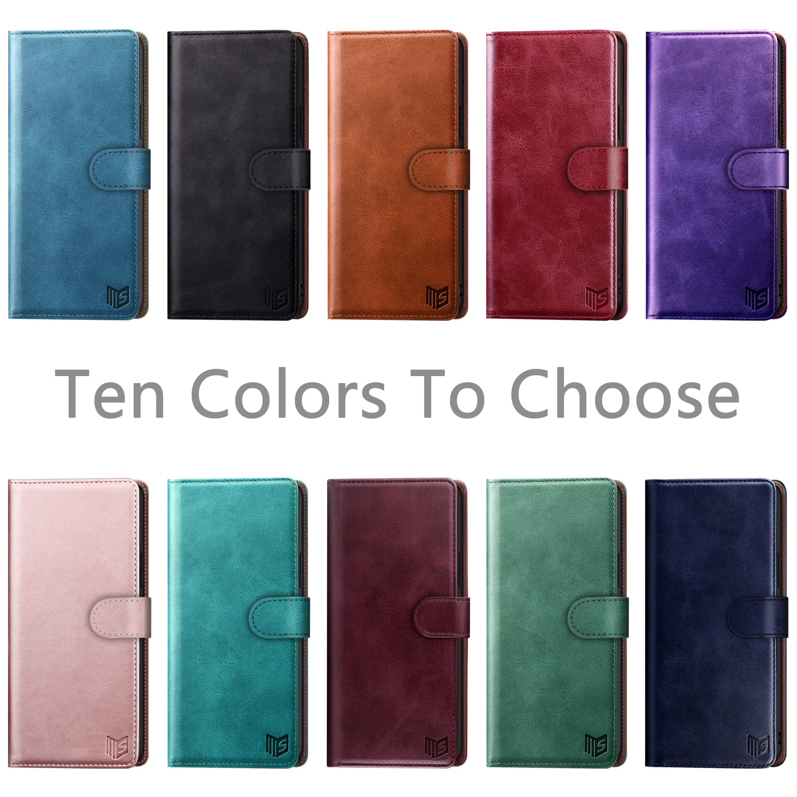 SUANPOT for Samsung Galaxy A03S Wallet case 【RFID Blocking】 Credit Card Holder, Flip Folio Book PU Leather Phone case Shockproof Cover Women Men for Samsung A03S case (Wine Red)
