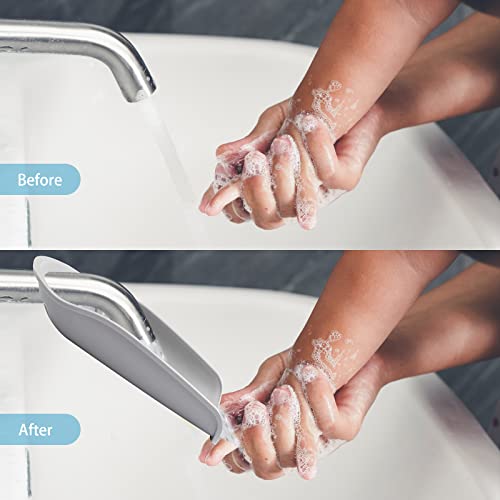Faucet Extender for Toddlers - 3 Pcs Silicone Kids Sink Extender for Bathroom Spout Bathtub(U Shape)