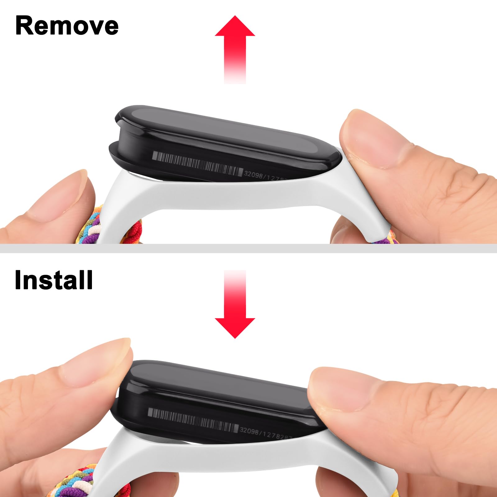 Wanme Bands for Xiaomi Mi Band 5/6 / 7 Strap Women Men, Soft Nylon Sport Strap Compatible with Amazfit Band 5 Replacement Bands Wristband Accessories (Colorful)