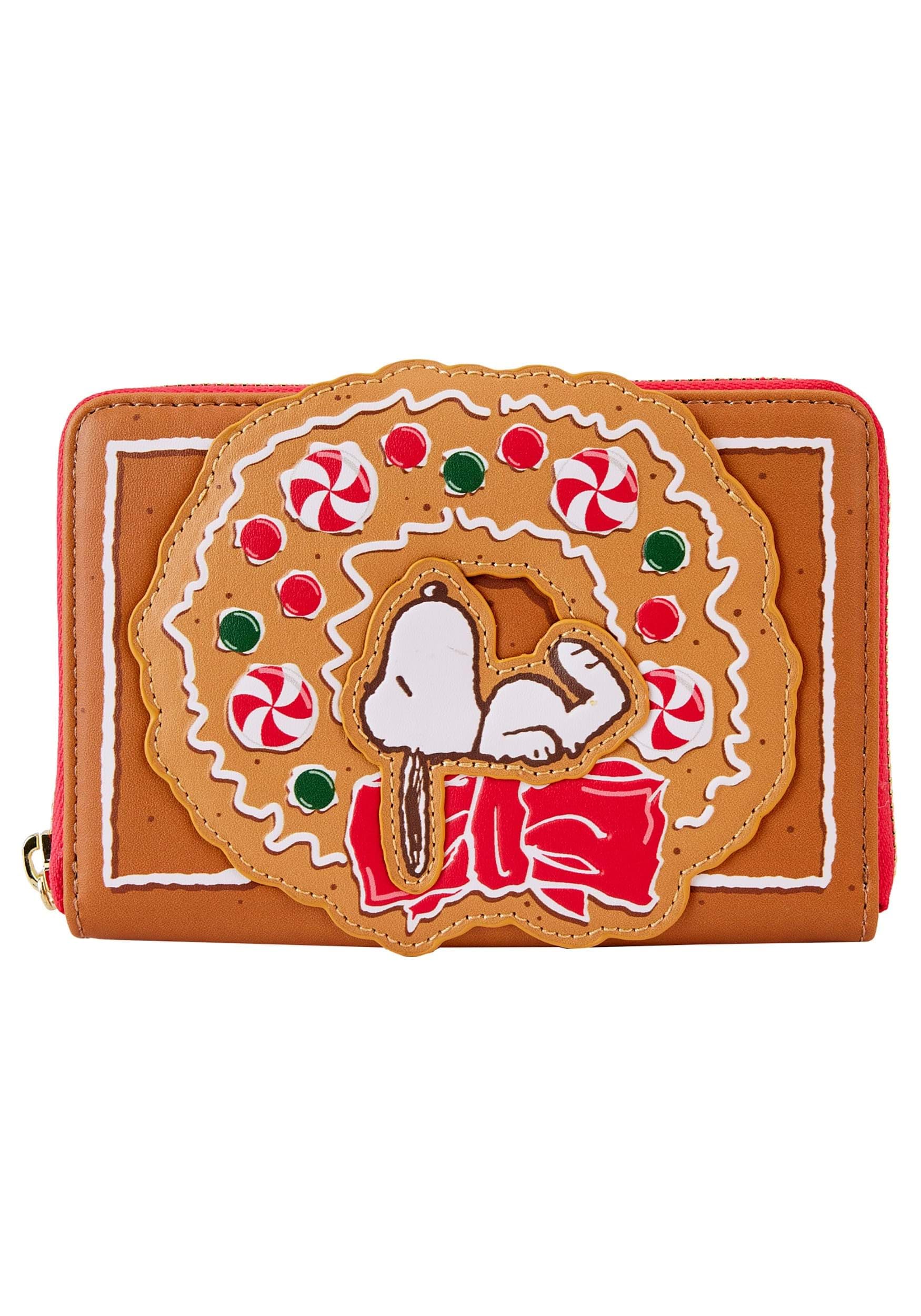 Loungefly Peanuts Snoopy Gingerbread Wreath Wallet Snoopy Standard