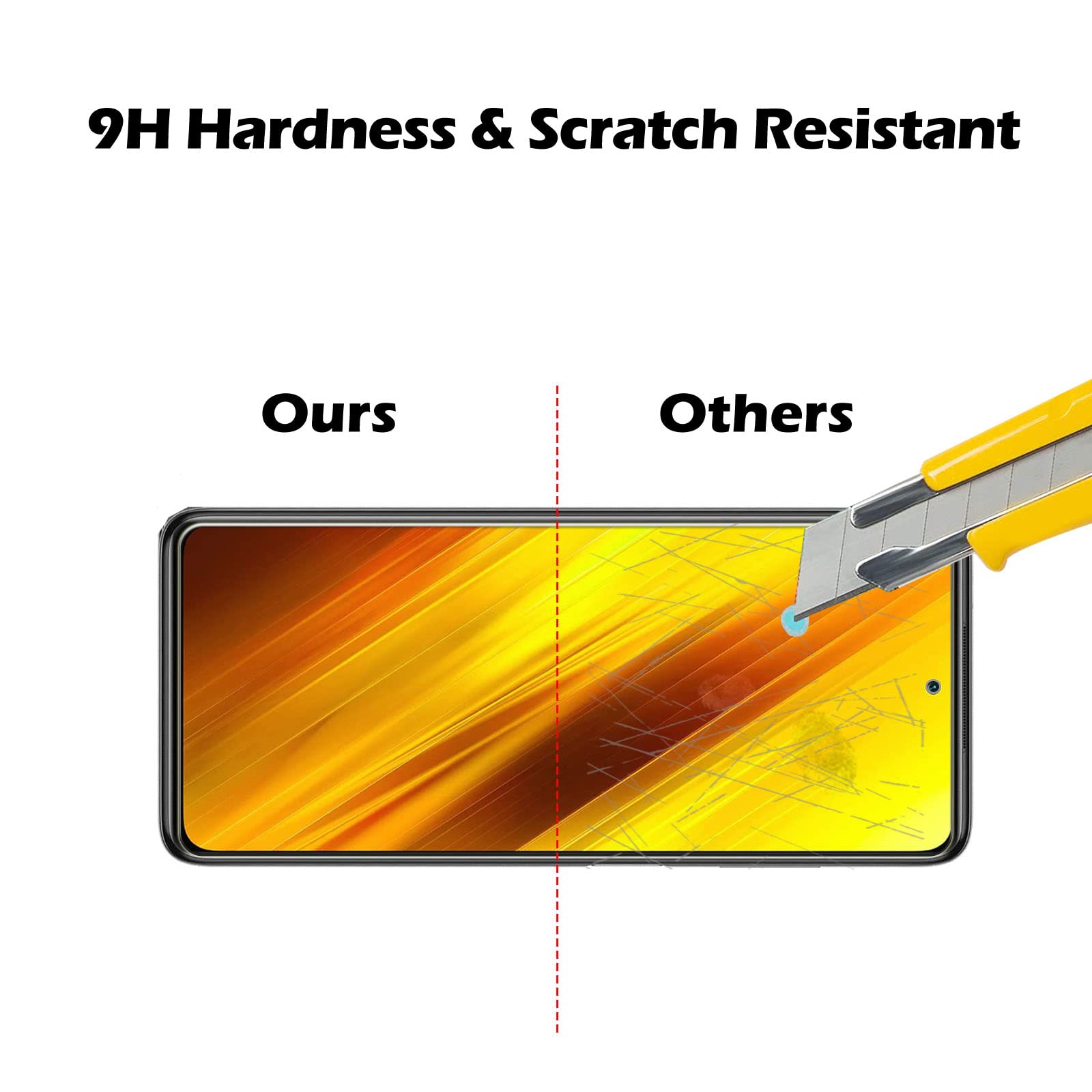 [3+2 Pack] 3 Pack for Xiaomi Poco X3 NFC/Poco X3 Pro Screen Protector +2 Pack Camera Lens Protector, [9H Hardness][Bubble-Free] [Shatter Proof] [Anti-fingerprint [Easy Installation] HD Tempered Glass Film Screen Protector Compatible with Xiaomi Poco X3 NF