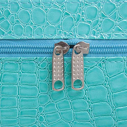 84 Slot Diamond Storage Box, PU Diamond Painting Storage Container Portable Nail Glitter Powder Art Craft Jewelry Beads Sewing Pills Storage Case Holder DIY Embroidery Beads Organizer Zipper Handbag