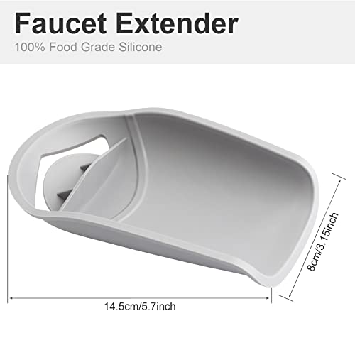 Faucet Extender for Toddlers - 3 Pcs Silicone Kids Sink Extender for Bathroom Spout Bathtub(U Shape)