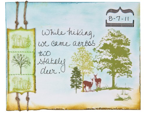 Inkadinkado Trees Mounted Rubber Stamp Set, 8 pc