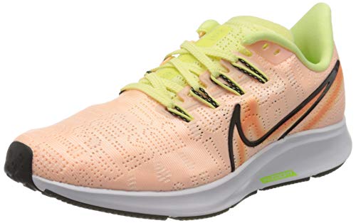 NIKE Women's Running Shoes, Multicoloured Crimson Tint Black Luminous Green 800, 10.5 AU