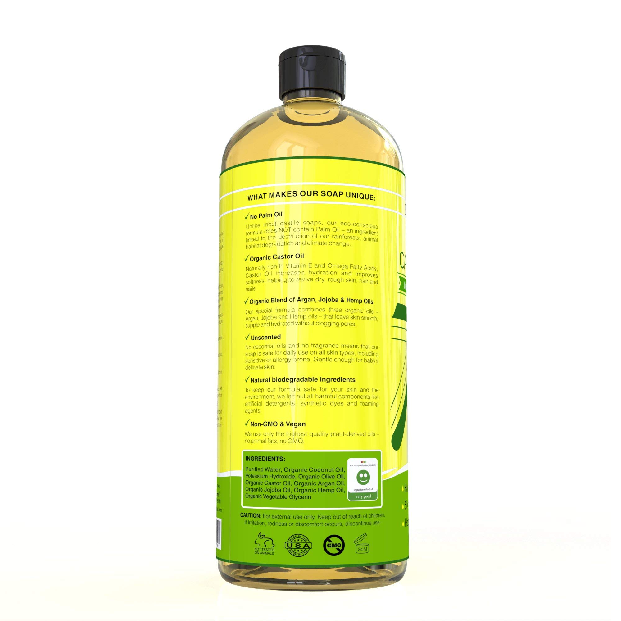 Seven Minerals EWG Verified Unscented Castile Soap & Sweet Orange Castile Soap
