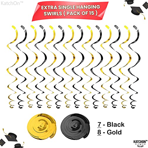 45 Pieces, Red Graduation Hanging Decorations - Large Cutout, No DIY | Graduation Swirls, Red and Black Graduation Decorations 2022, Graduation Hanging Swirls Decorations, Graduation Party Decorations