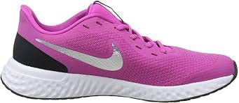 Nike Unisex-Kid's Star Runner 2 Grade School Running Shoe, Active Fuchsia/Metallic Silver-Black-White, 5Y Regular US Big Kid