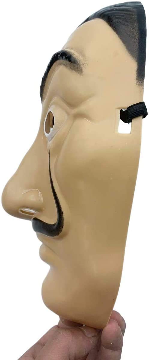 AMARONE Money robbery mask salvador Dali MaskCosplay halloween mask Realistic Movie Prop Face Mask… 2pack