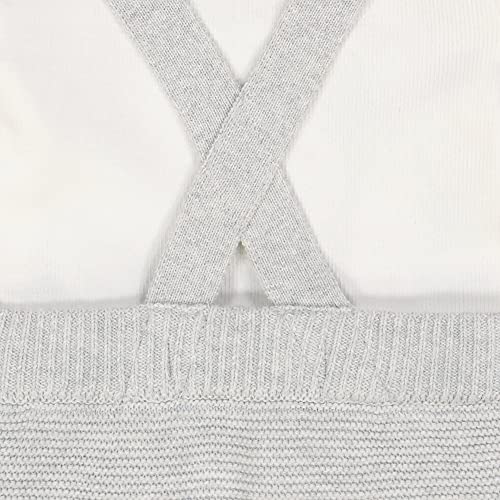 Hope & Henry Layette Baby Long Sleeve Rib Knit Bodysuit and Sweater Overall 2-Piece Set