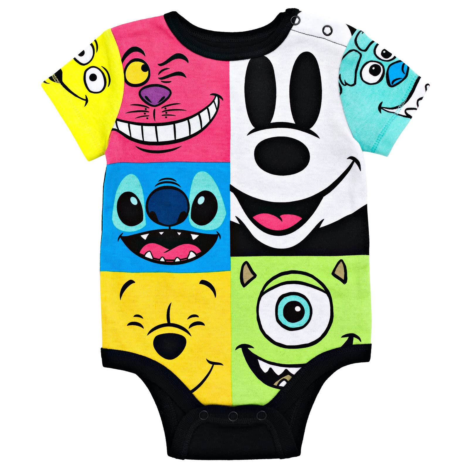 Disney D100 Stitch Mickey Mouse Winnie the Pooh Newborn Baby Boys Bodysuit Multicolor Newborn