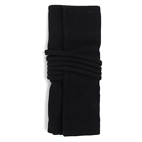 Paint Brush Holder, 36 Slots Black Roll Up Canvas Pencil Storage Bag for Artist Acrylic Oil Watercolor Paintbrushes