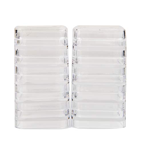 The Beadsmith Personality Case β 2 Clear Square Stacker Jar Set β Each Stack Measures 1.25 x 2.3 inches - Total 10 Jars and 2 lids, for Storage of Small Items, Crafts, Jewelry, Hardware