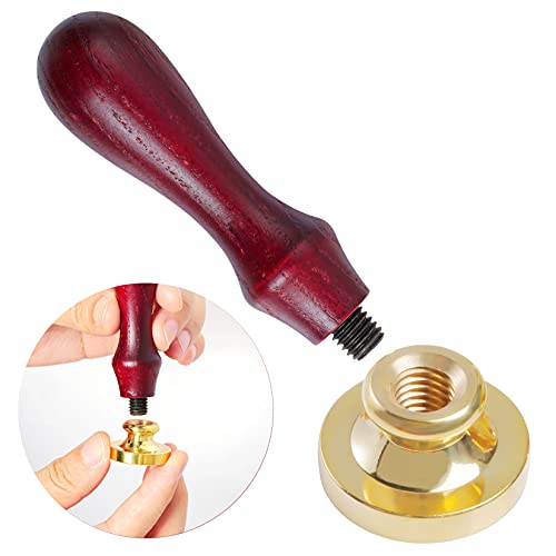 Christmas Wax Seal Stamp Set - 6 Pcs Brass Head with Wooden Hilt - Merry Christmas Santa Vintage Envelope Wax Copper Seal Stamp Kit with Gift Box for Holiday Wedding Invitations Postcards Scrapbook
