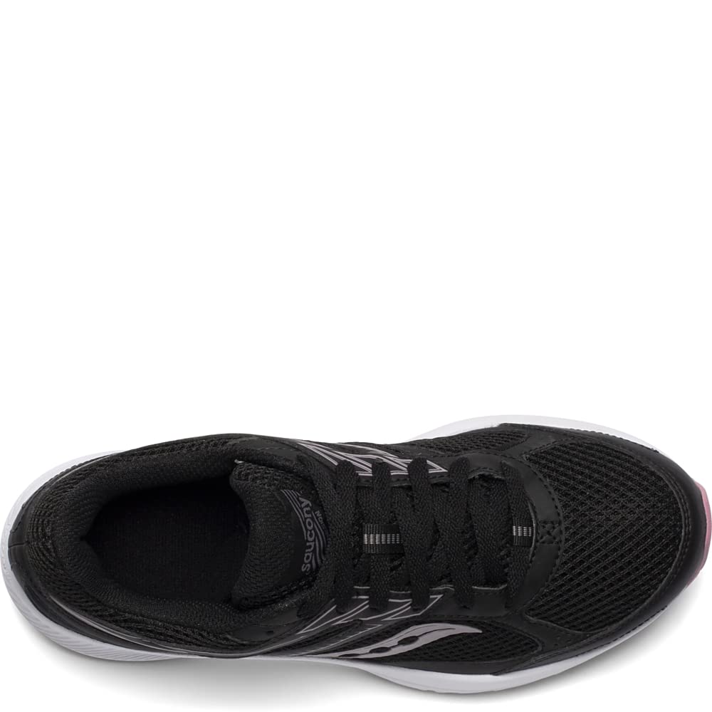 Saucony Women's Cohesion 14 Running Shoe, Black/Pink, 8.5