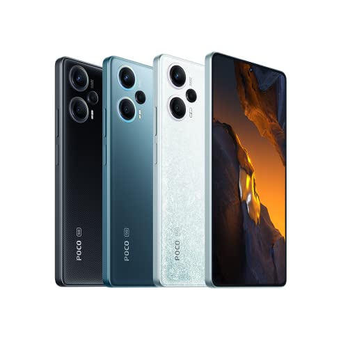Xiaomi Poco F5 5G + 4G LTE 256GB + 12GB Global Version Unlocked 6.67" 120Hz 64Mp Triple Camera (Tmobile Mint Tello Metro USA Market) + (w/Fast Car 51W Charger Bundle) (White (Global))