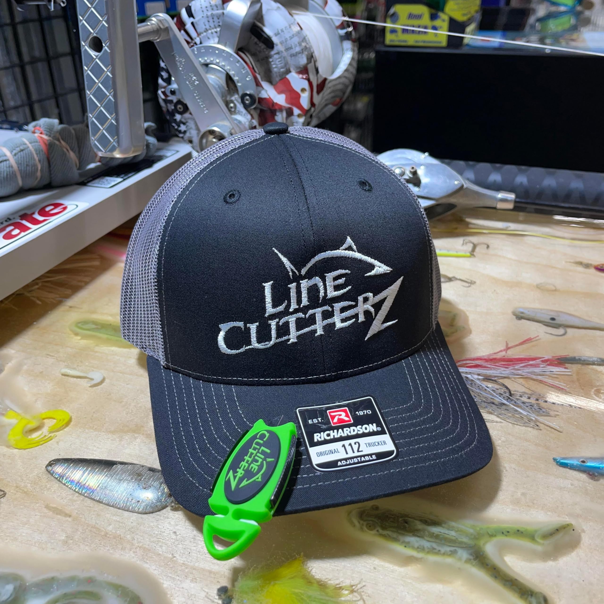 LINE CUTTERZ Patented Dual Hybrid Ceramic Cutter + Stainless Steel Micro Scissors Fishing Line Clipper - Glow-in-the-Dark