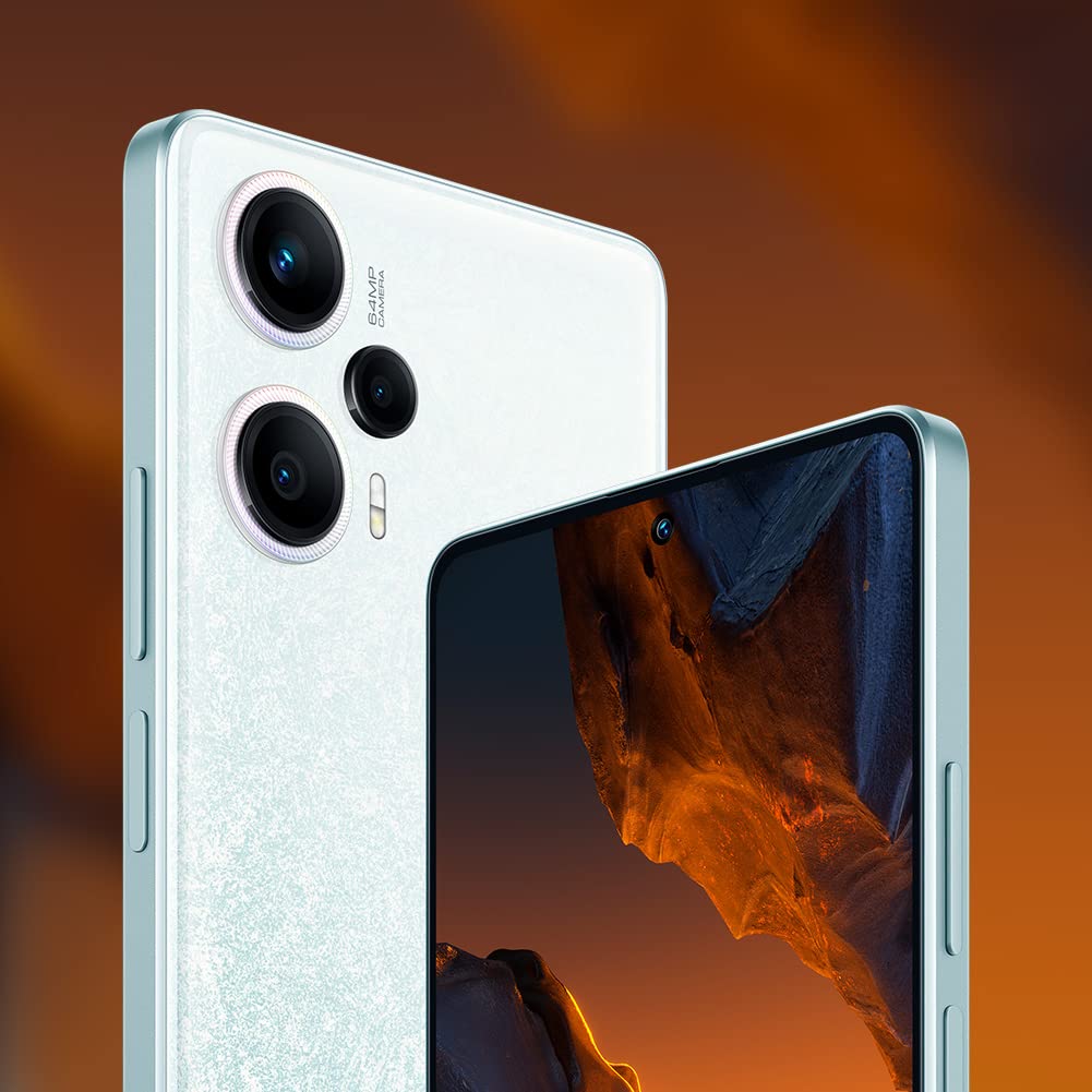 Xiaomi Poco F5 5G + 4G LTE 256GB + 8GB Global Version Unlocked 6.67" 120Hz 64Mp Triple Camera (Tmobile Mint Tello Metro USA Market) + (w/Fast Car 51W Charger Bundle) (White Global)