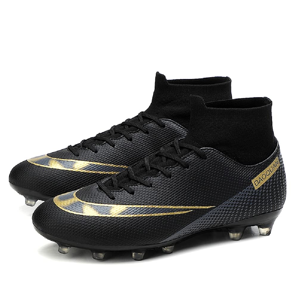 TTFS Foture 4.1 Netfit FG AG Athletic Soccer Shoes XX 17.2 Firm Ground Cleats Soccer Shoe (8, Black, Numeric_8)