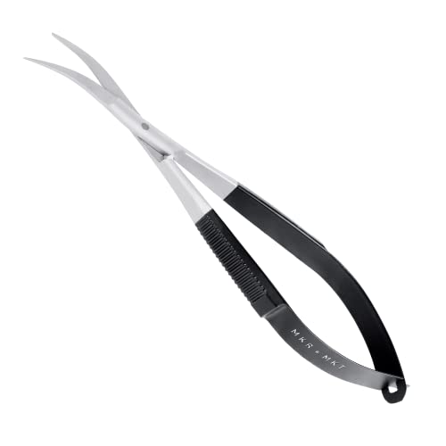MAKER AND MARKET Spring Action Curved Blade 4.5 Inch Scissors For Applique, Embroidery, Fabric, Thread, Knitting, Sewing, Arts & Craft (Curved Blade)