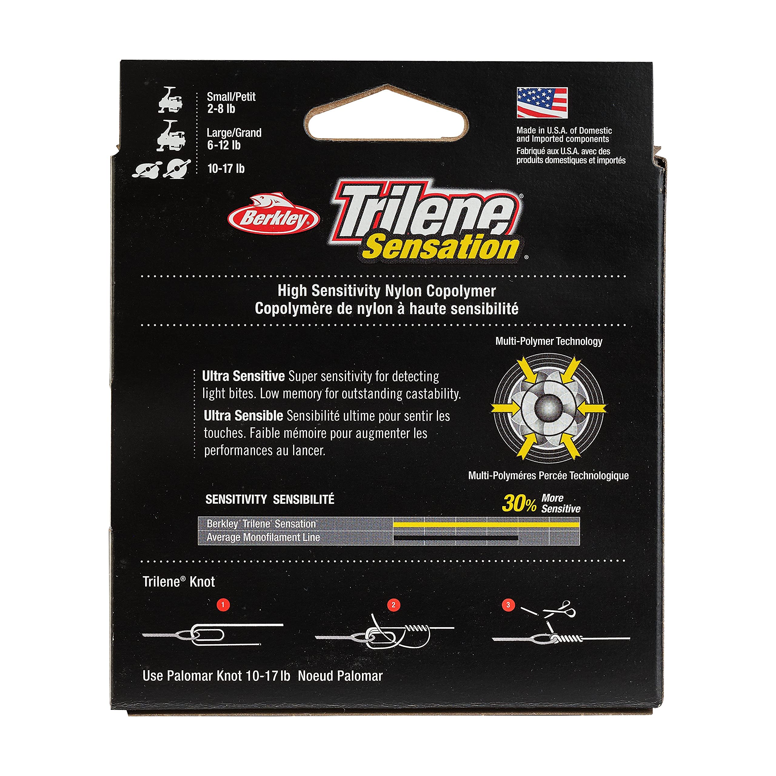 Berkley Trilene® Sensation, Solar, 10lb | 4.5kg Monofilament Fishing Line, Suitable for Freshwater Environments