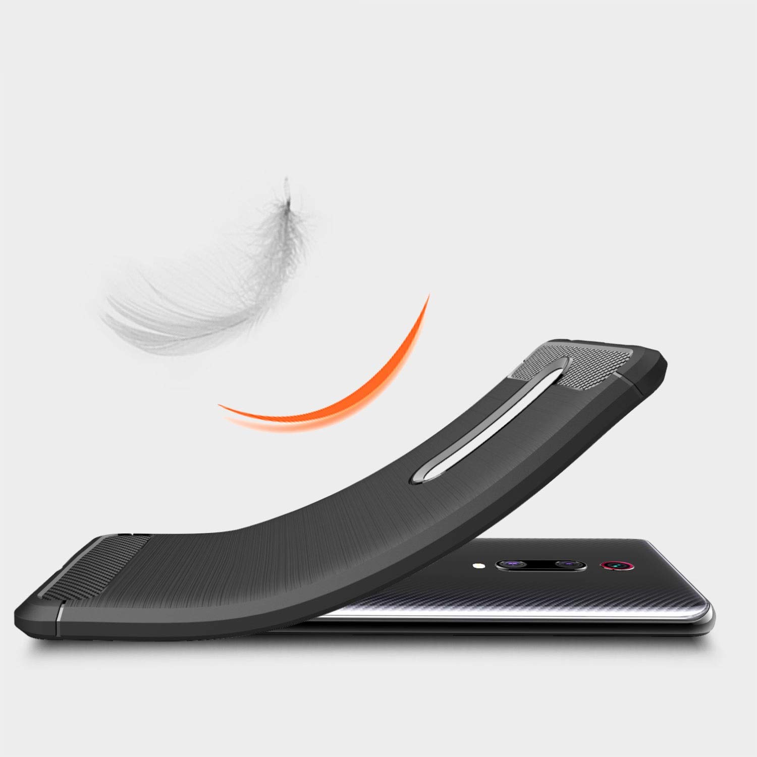 CruzerLite Case Compatible with Xiaomi Mi 9T Case, Compatible with Xiaomi Mi 9T Pro Case, Back Cover Anti-Scratch Shock Absorption Case for Xiaomi Mi 9T /9T Pro (Black)